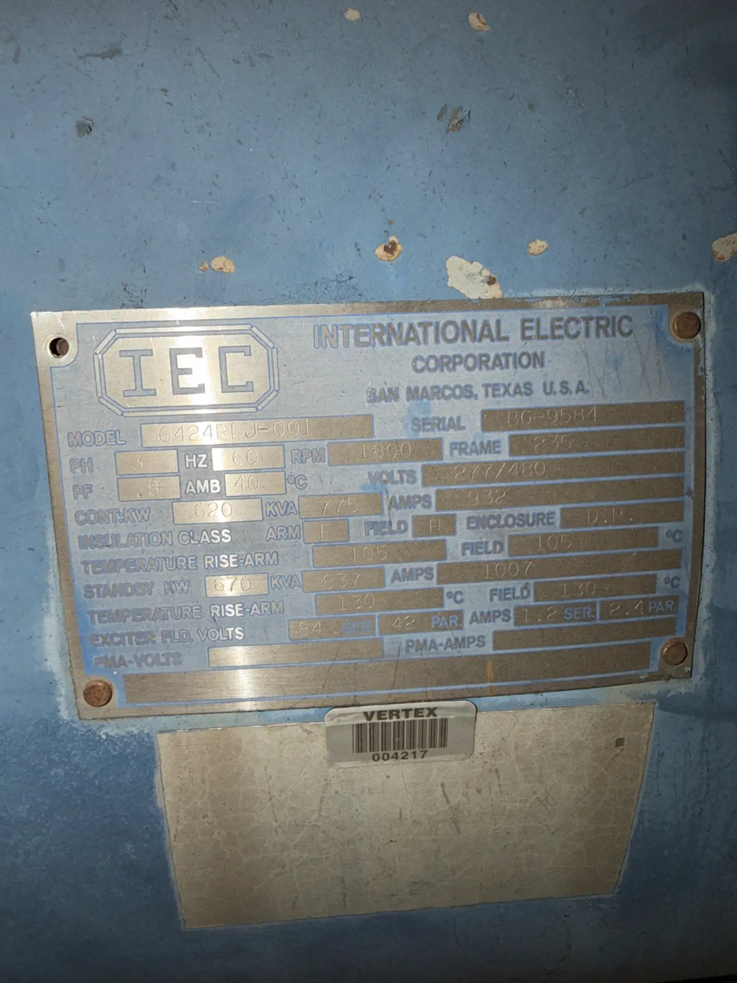 IEC Generator G42REJ-001 - Oil The Woodlands Group | Equipment